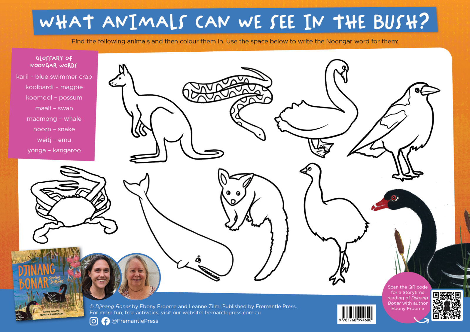 Find the animals and their Noongar words with Ebony Froome - Fremantle ...